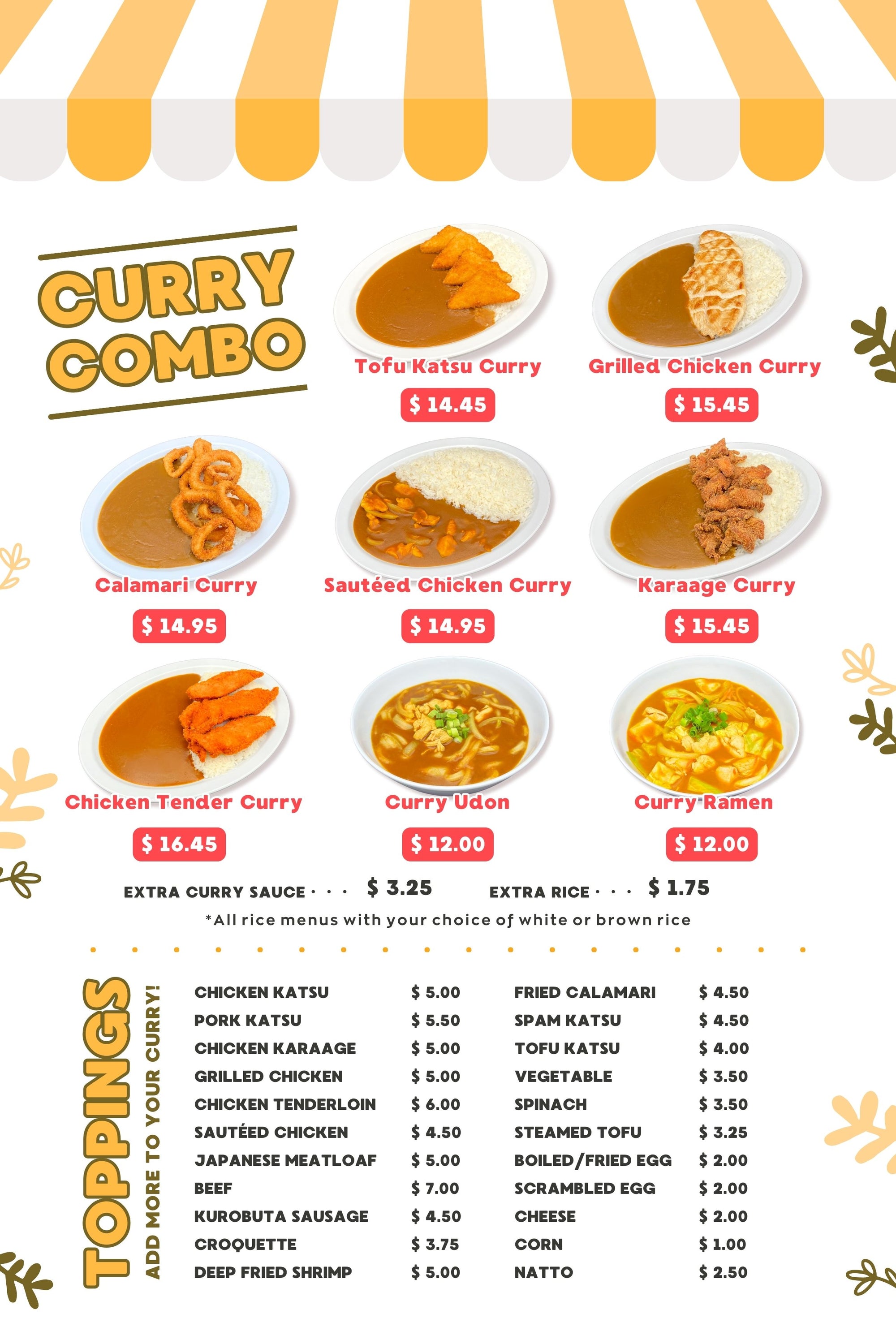 Menu – Zen Curry House Express